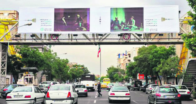Copies of famous artworks replace ads on Tehran billboards - Daily Sabah