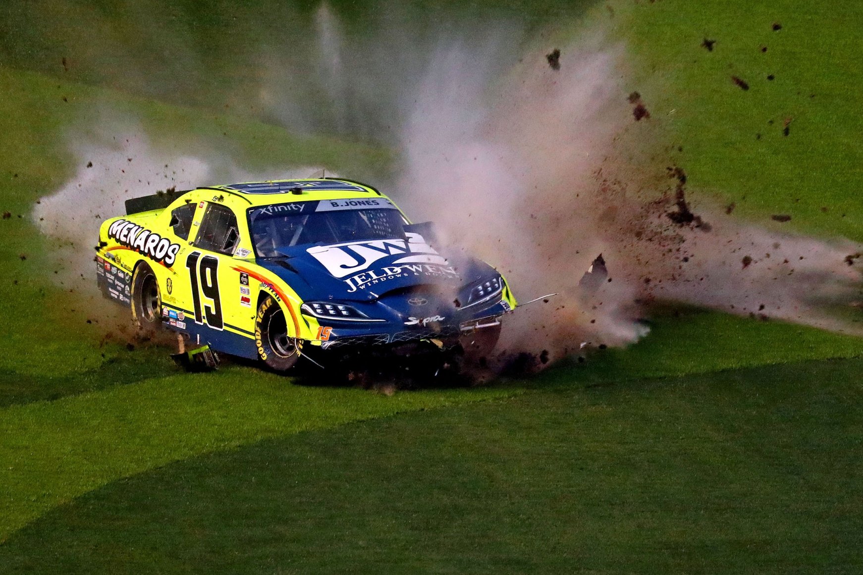 In photos: Daytona 500 ends with fiery, crash-filled final lap | Daily ...