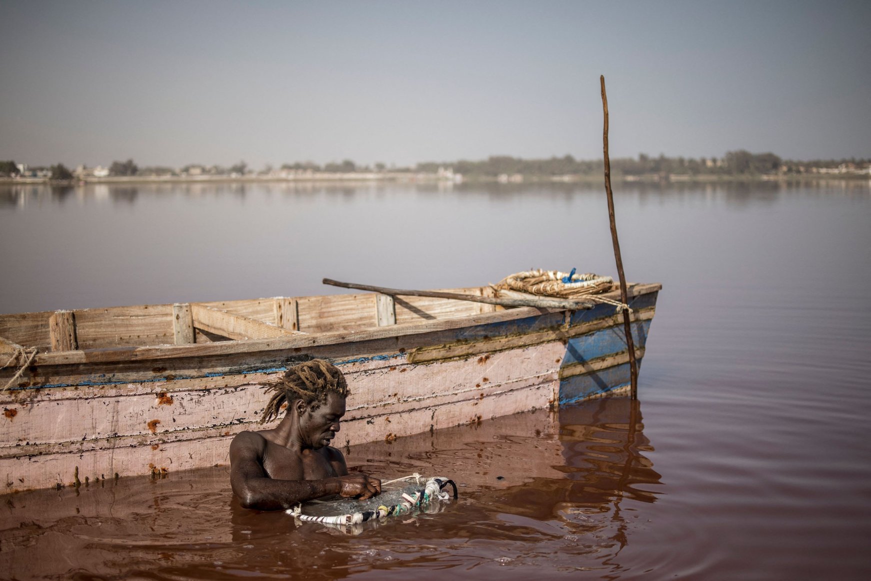 Salt harvesting at Senegal's Pink Lake | Daily Sabah