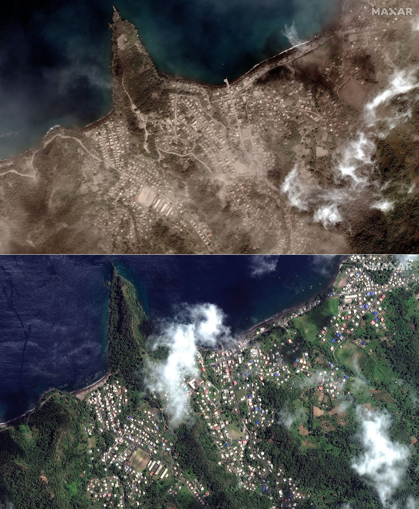 In photos: Volcano covers Caribbean island St. Vincent in ash | Daily Sabah