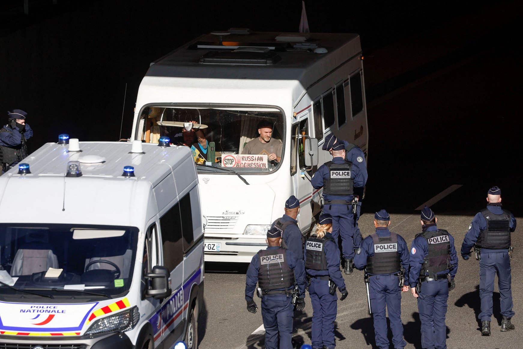 Paris police disperse so-called 'Freedom Convoy' | Daily Sabah