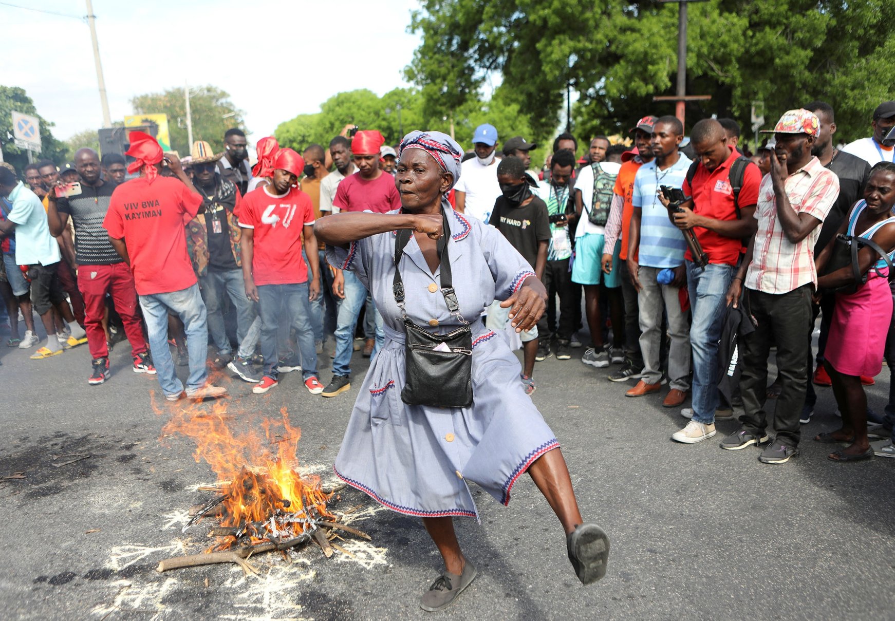 Barricades burnt as Haitians protest against gang violence, kidnappings ...