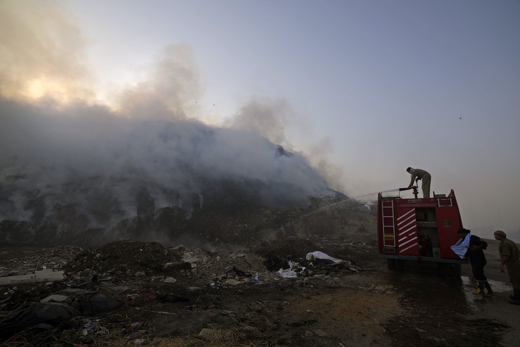 Indian capital New Delhi engulfed in smoke after landfill catches fire ...