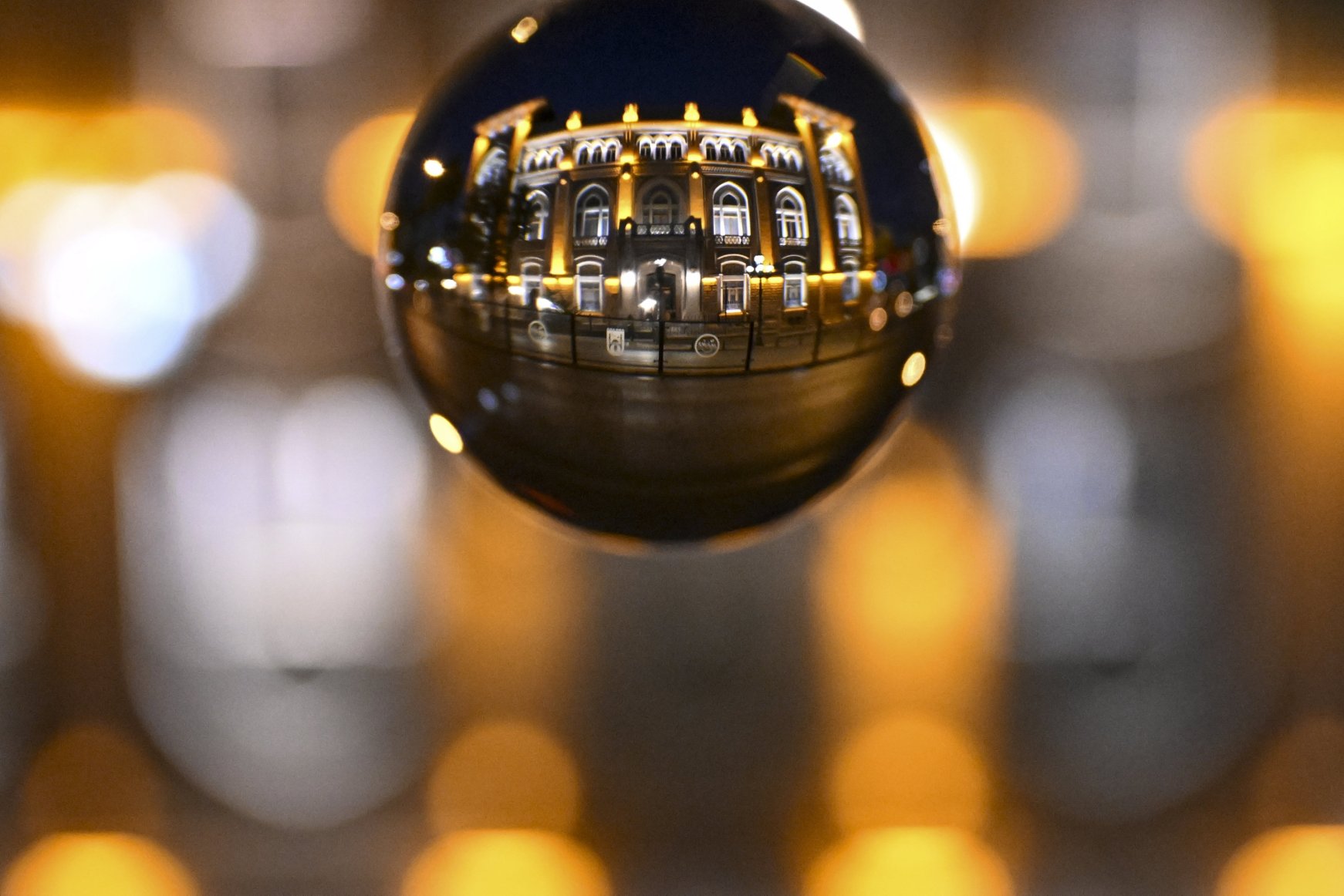 Photos of Ankara's iconic structures reflected on crystal spheres ...