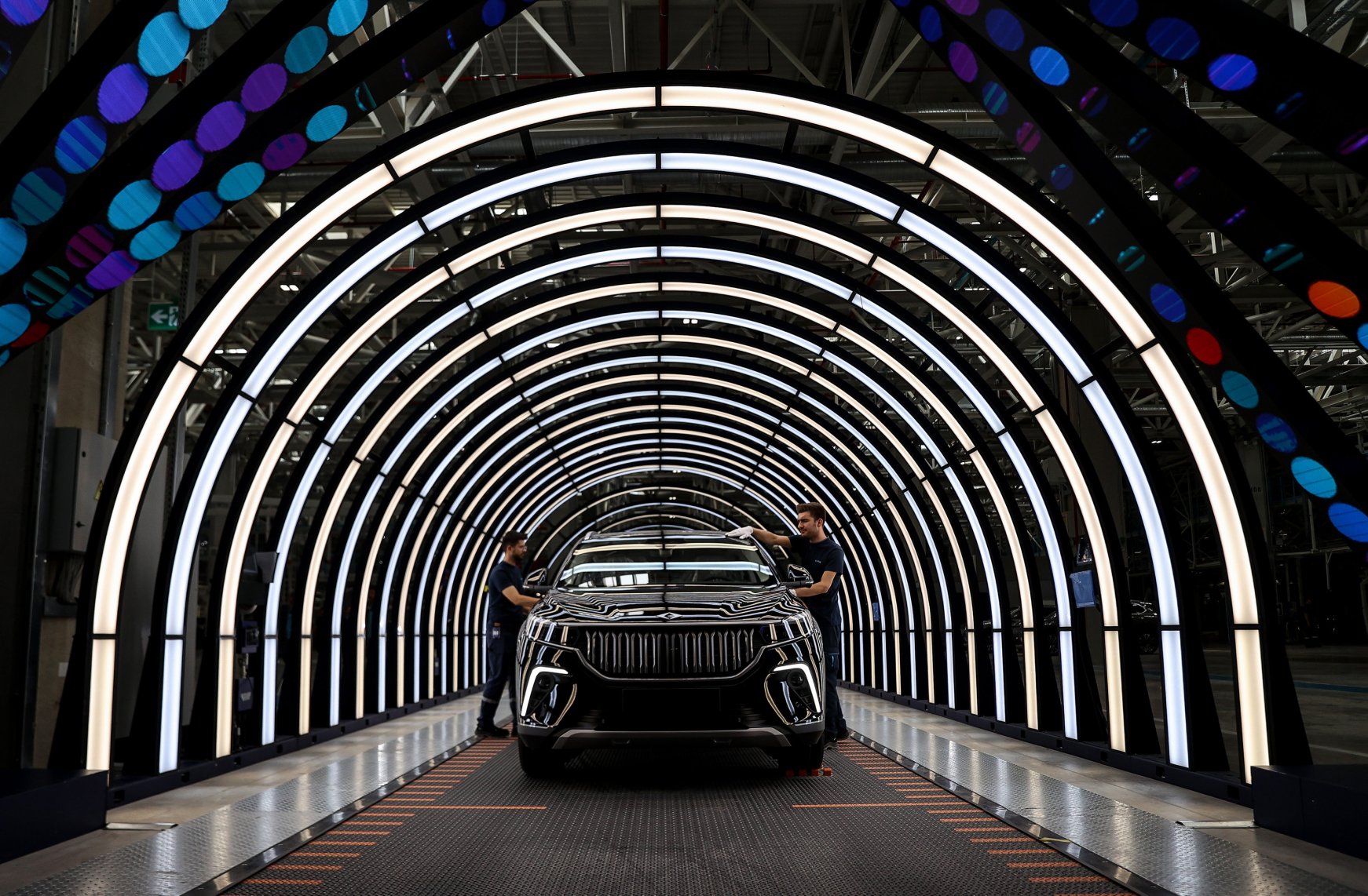 Production of national Turkish car Togg caught on camera in Bursa ...