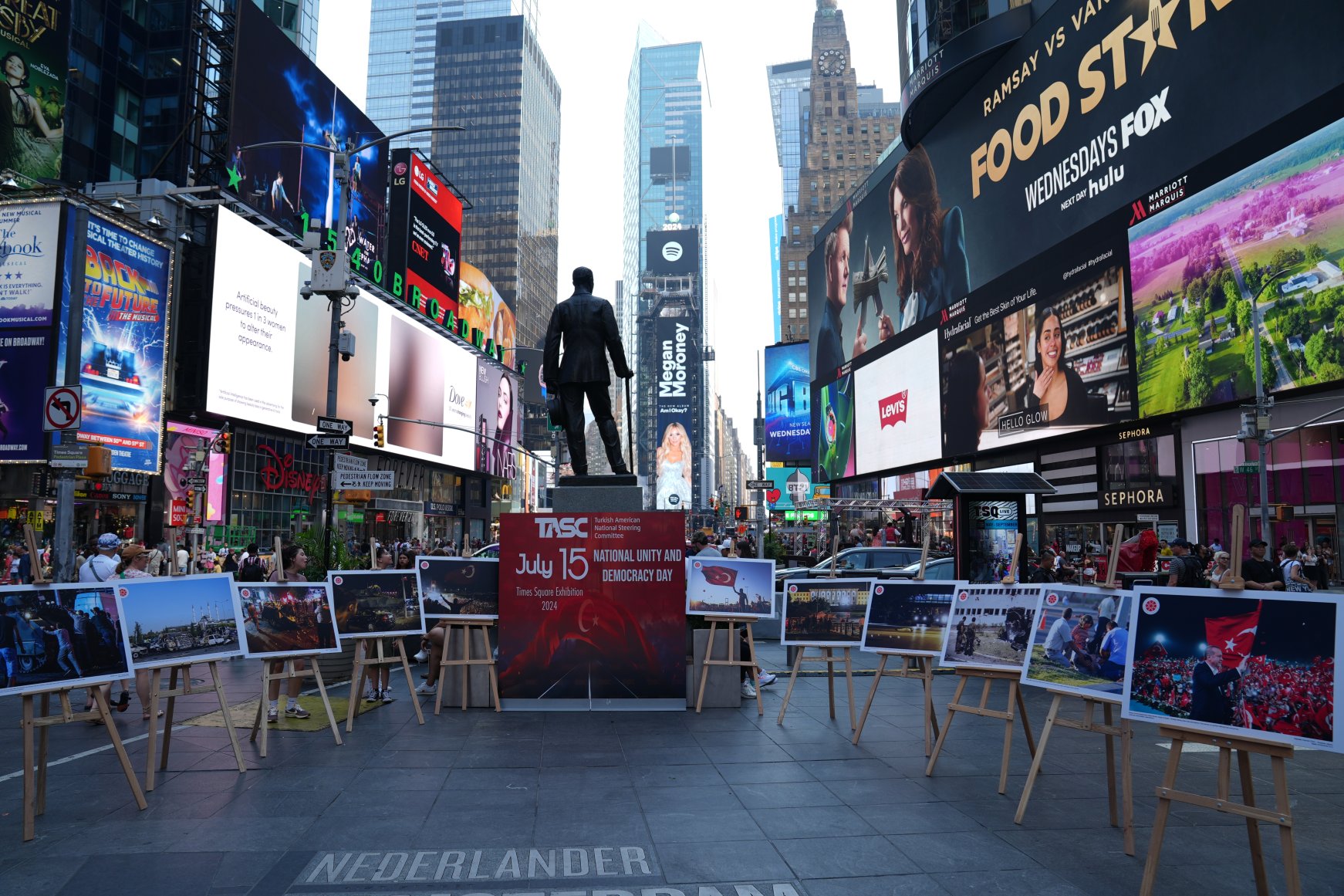 July 15 Democracy and National Unity Day exhibit lights up Times Square ...