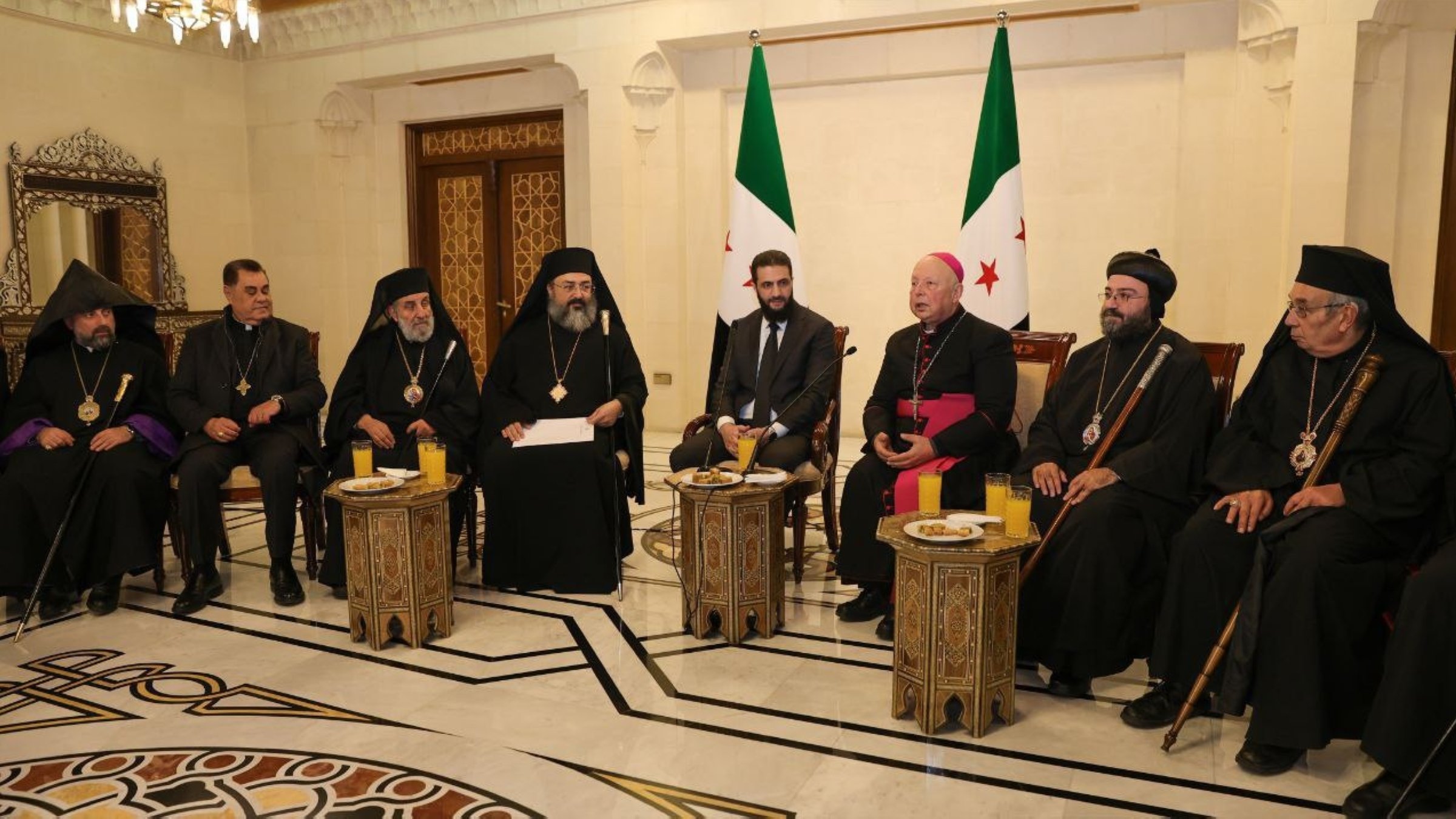 Syria's leader al-Sharaa meets Christian delegation in Damascus | Daily ...